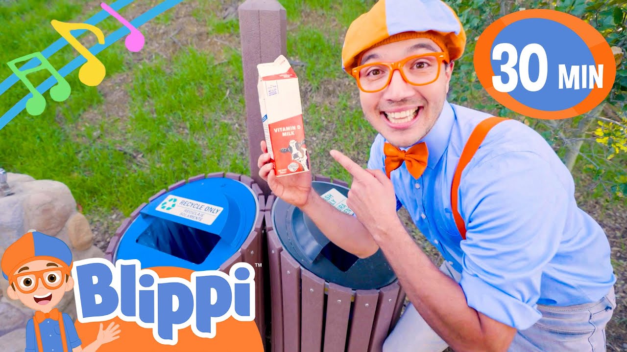 Recycle for the Earth Song | Blippi Music for Children | Nursery Rhymes ...