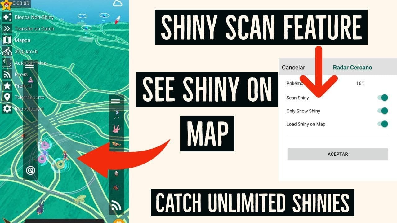 Get shiny pokemon on map without root | Pgsharp shiny scanner feature ...