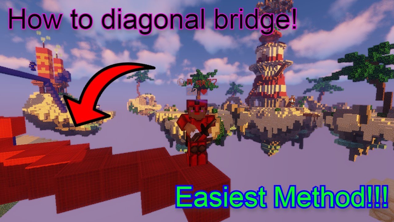 HOW TO DIAGONAL BRIDGE! 💦 (Hypixel Bedwars) - YouTube
