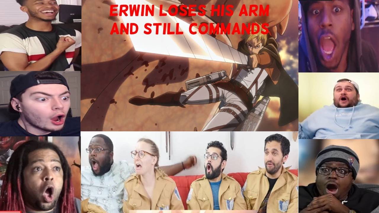 Erwin Loses His Arm Best Reactions | Attack on Titan 2x11 "Charge ...