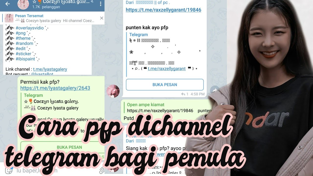 Cara pfp dichannel telegram bagi pemula dan cara membuat link buka ...