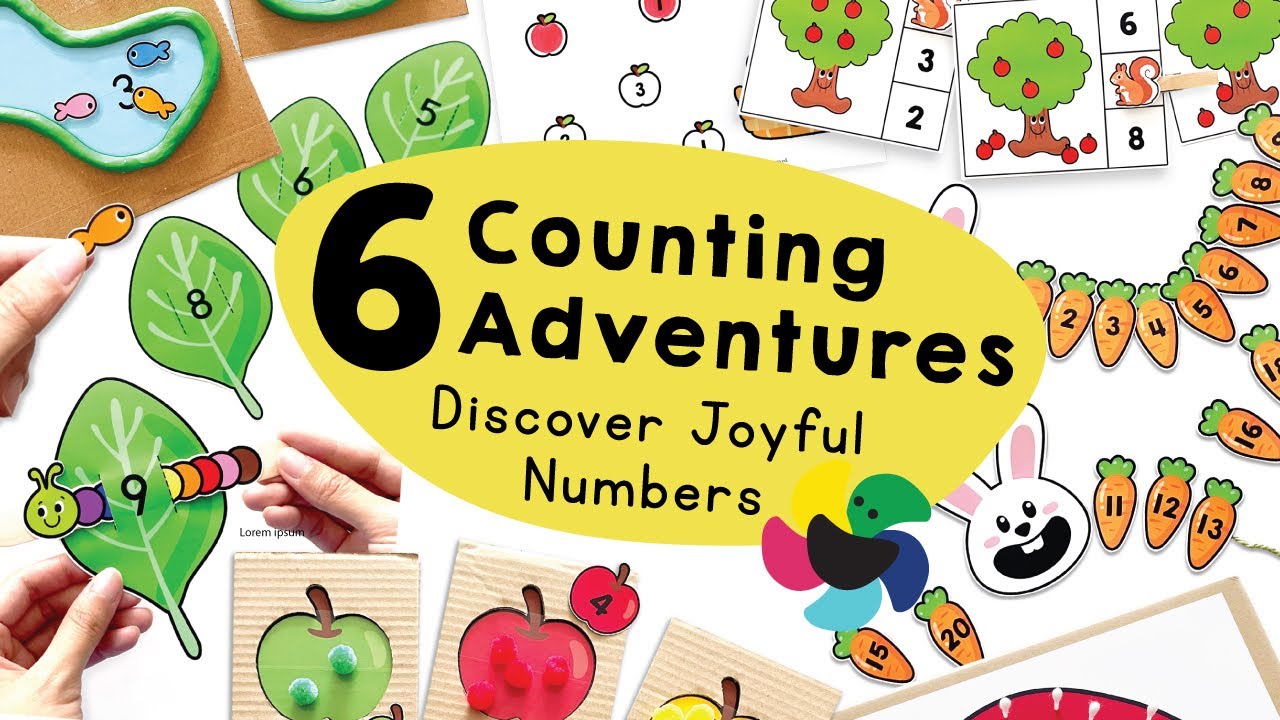 Kids Activity 🧩 | 6 Counting Adventures #printables #chanafavors # ...