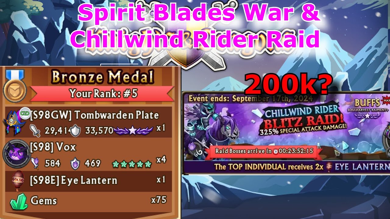 Spirit Blades War and Chillwind Rider Raid! - Knights and Dragons - YouTube