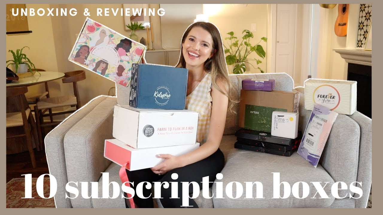 Unboxing and Reviewing 10 Popular Subscription Boxes | Summer 2020 ...