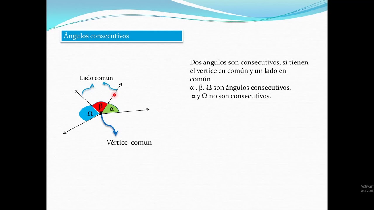 Ángulos Consecutivos Teórico - YouTube