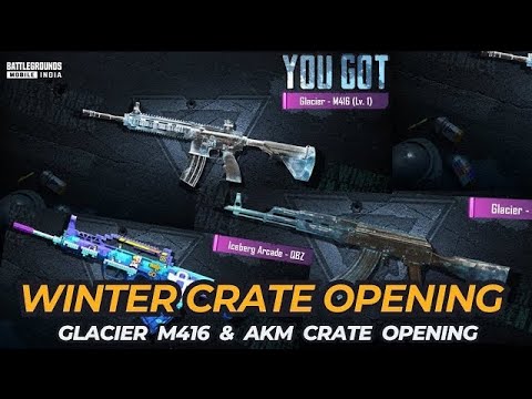 12000 UC | M416 GLACIER + AKM GLACIER + RS CRATE OPENING | UPGRADE ...