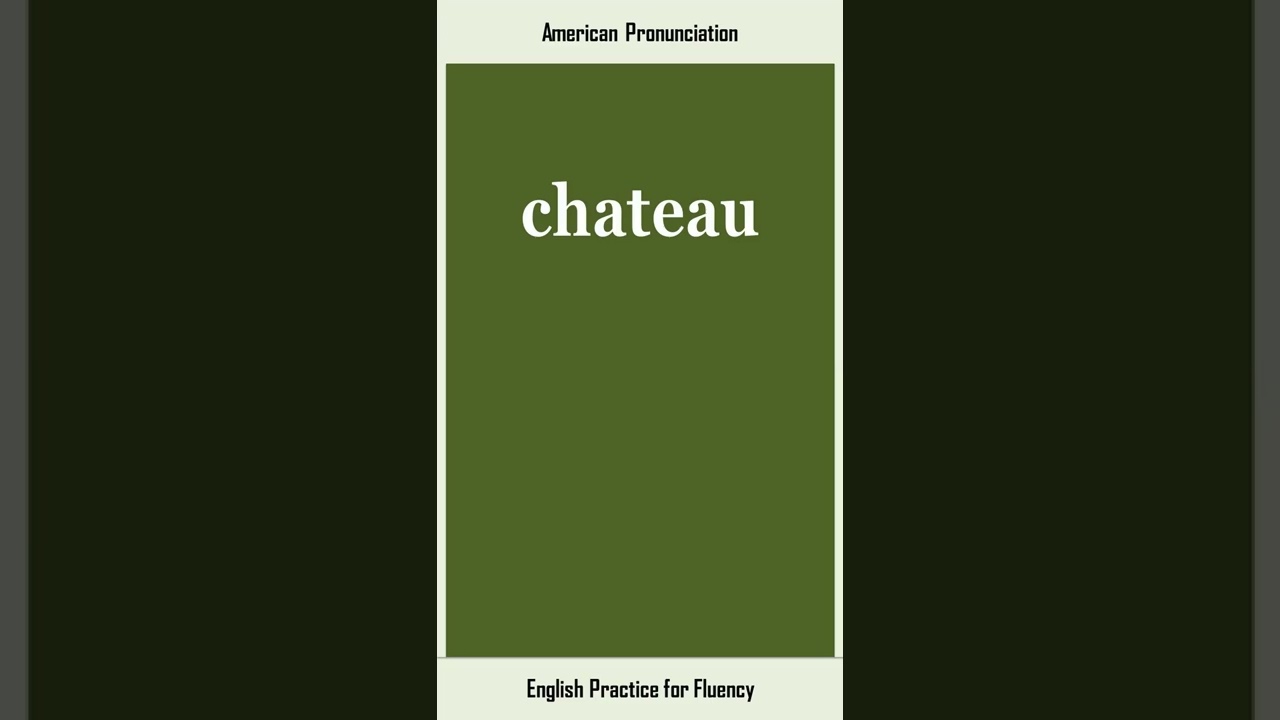 chateau, How to Say or Pronounce CHATEAU in American, British English ...