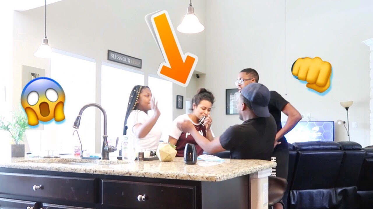 FEEDING CARMEN FOOD PRANK ON COREY & KEN !!! - YouTube