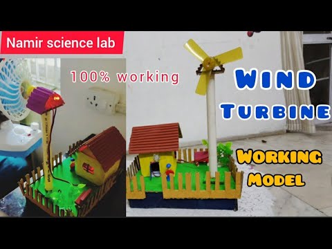 Wind Turbine Working Model #windturbine #windmill #science #experiment ...