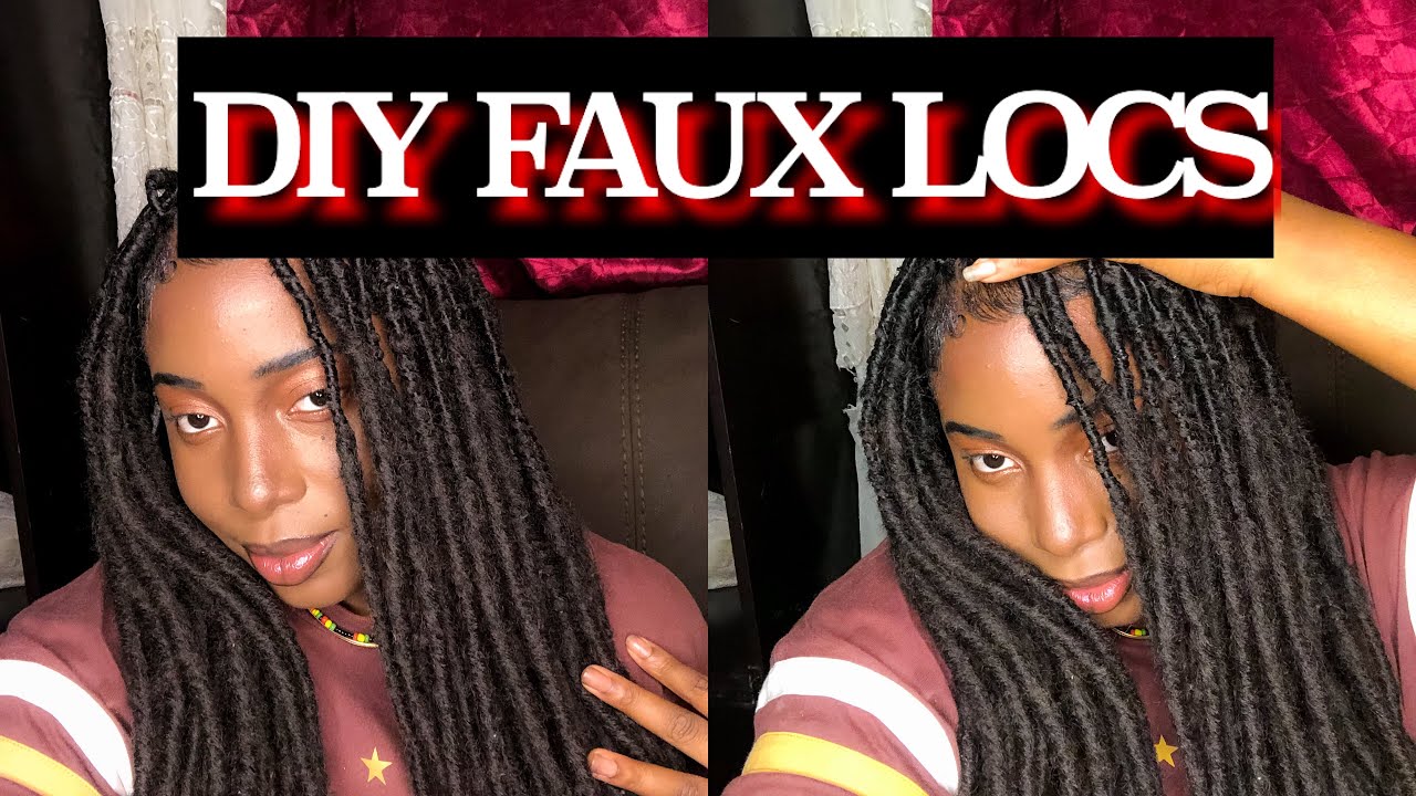 DIY FAUX LOCS🥰 - YouTube