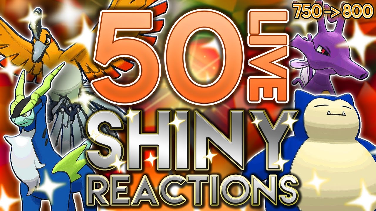 50 POKEMON SHINY REACTIONS EN LIVE | MONTAGE / COMPILATION | 750-800 ...