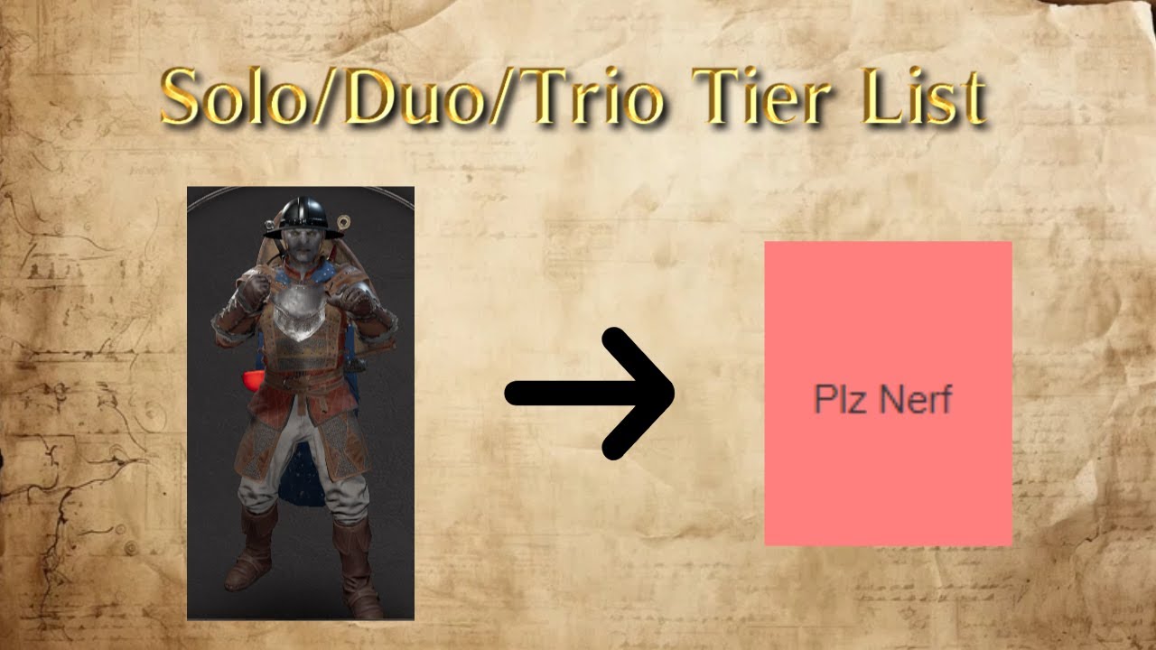 The Best and Newest Solo/Duo/Trio Tier List | Dark and Darker - YouTube