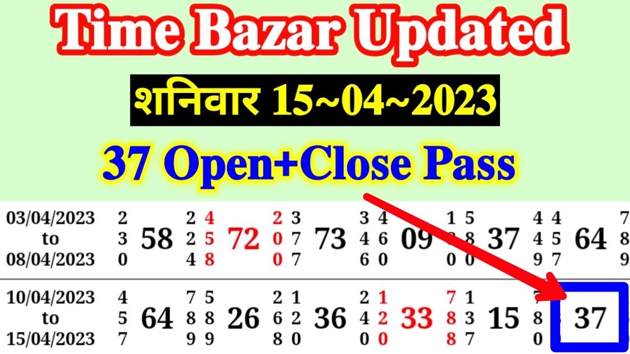 Time Bazar (𝟏𝟓-𝟎𝟒-𝟐𝟎𝟐𝟑) Time Bazar Jodi, Time Bazar Open, Time Bazar ...
