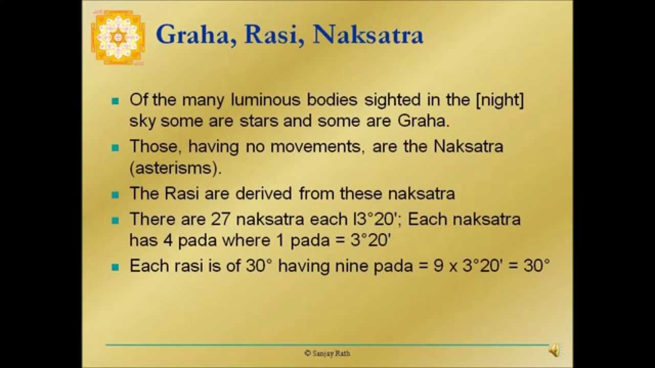 Navagraha-01-Graha Rasi Nakshatra - Pt. Sanjay Rath - YouTube