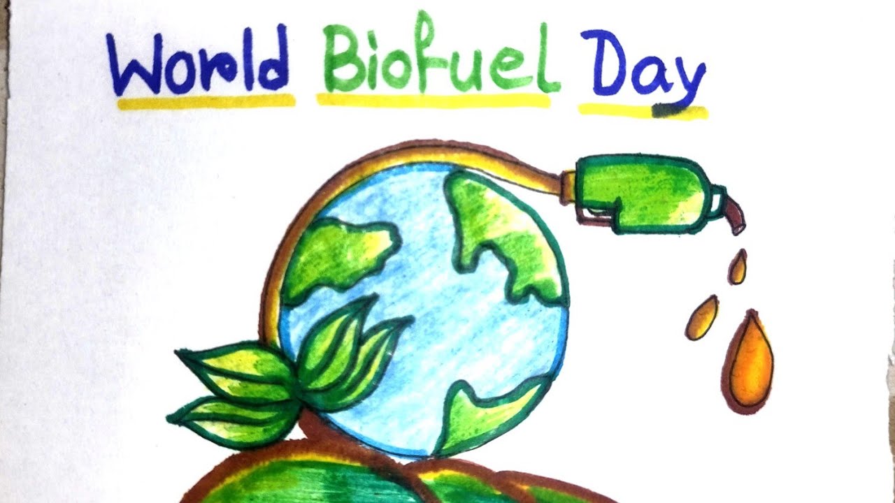 World Biofuel Day Drawing / Save Fuel Drawing / World Bio Fuel Day ...