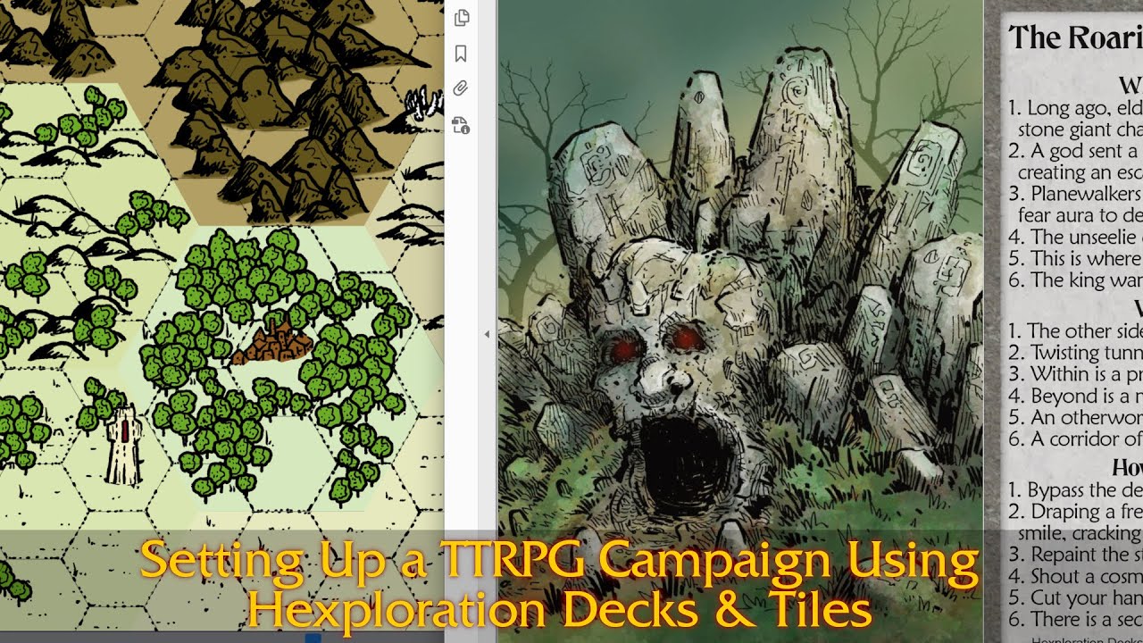 Setting up a TTRPG Campaign with Hexploration Decks and Tiles - YouTube