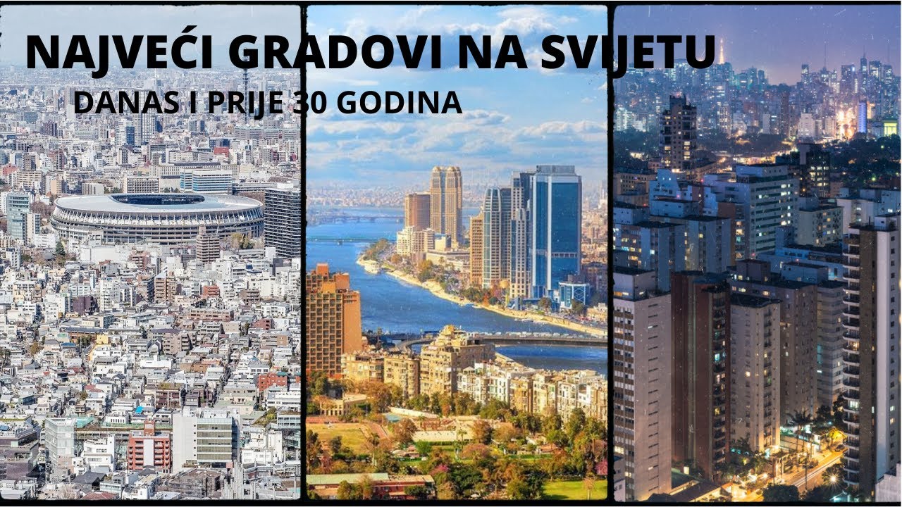 NAJVEĆI GRADOVI NA SVIJETU DANAS I PRIJE 30 GODINA - YouTube