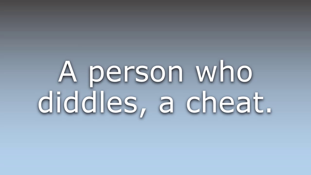 What does Diddler mean? - YouTube