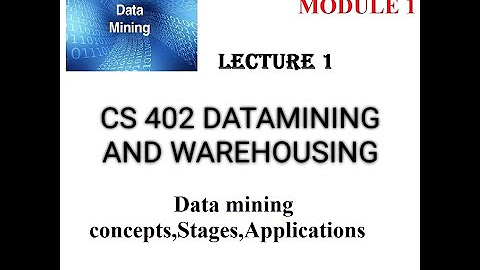 CS402 Datamining And Warehousing - YouTube