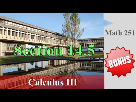 Math 251 - Section 14.5 - The Chain Rule (bonus) - YouTube