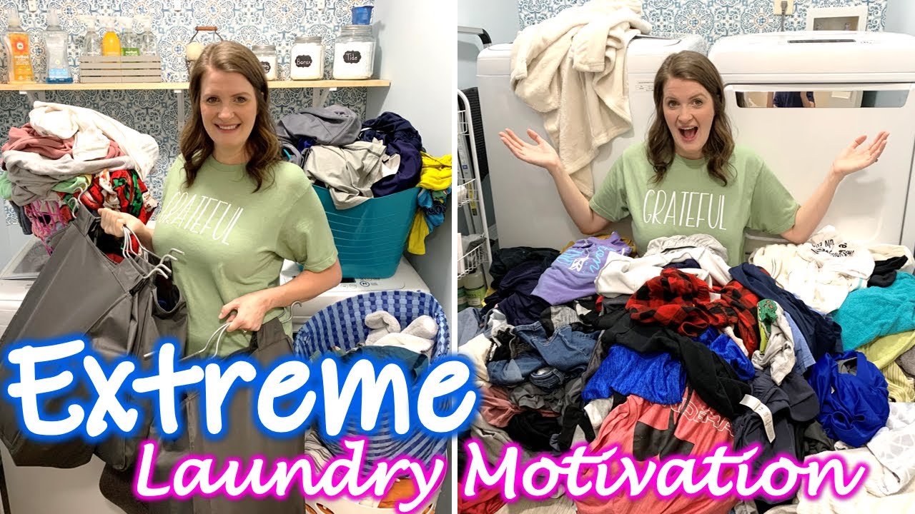 *NEW* EXTREME Laundry Motivation | ALL DAY LAUNDRY + LAUNDRY STRIPPING ...