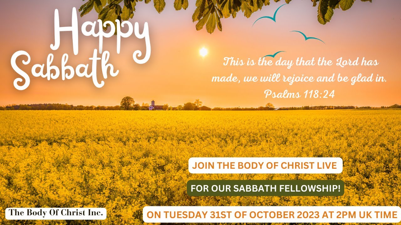Sabbath Fellowship 31 October, 2023 - YouTube
