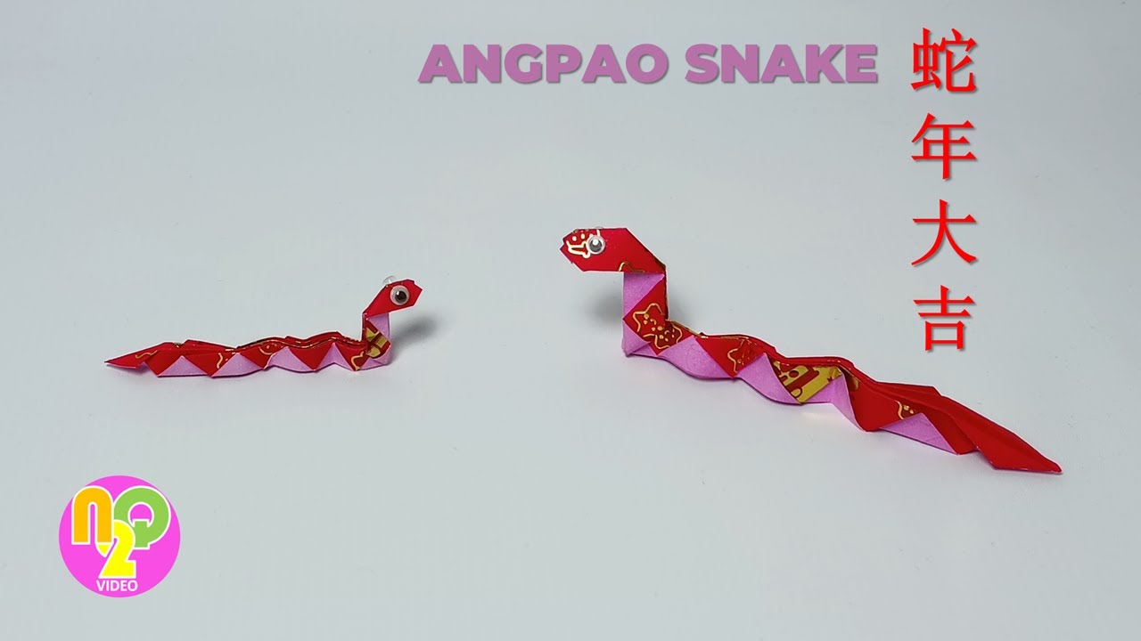 CNY Snake Year Decoration | How to Make Snake from Angpao Envelope ...