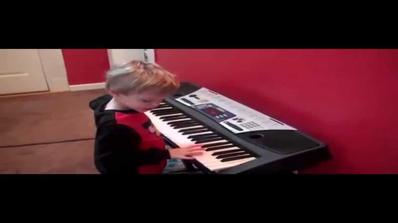 AVGN Theme Song by my 5 Year Old on Keyboard - YouTube