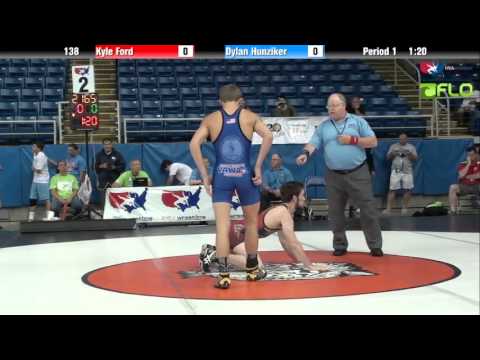 Junior 138 - Kyle Ford (Arizona) vs. Dylan Hunziker (Virginia) - YouTube