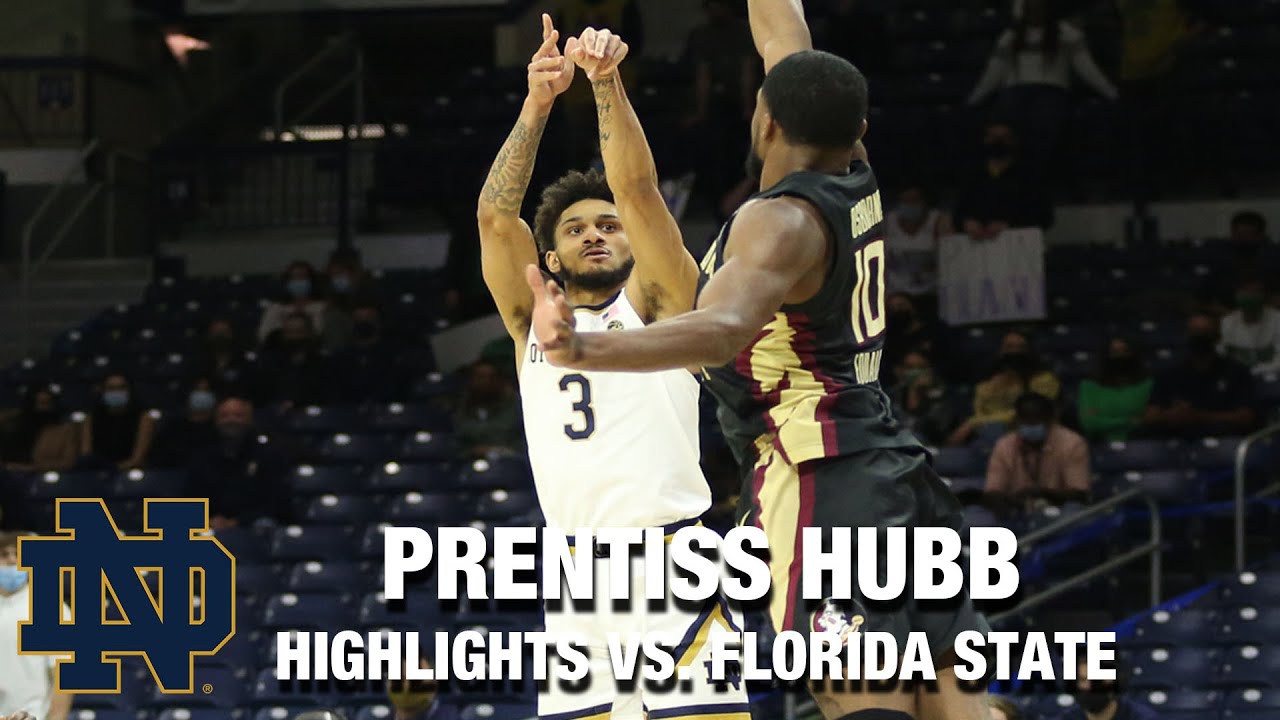 Notre Dame's Prentiss Hubb Shines Versus No.11 FSU - YouTube
