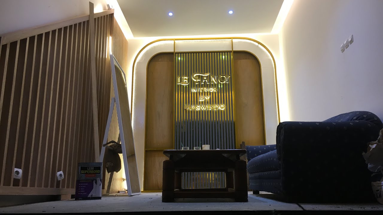 Cara pasang backdrop di dinding|||pemasangan backdrop Hpl - YouTube