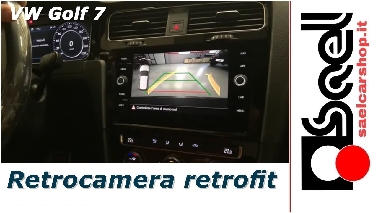 VW Golf 7 emblem retrocamera retrofit - YouTube