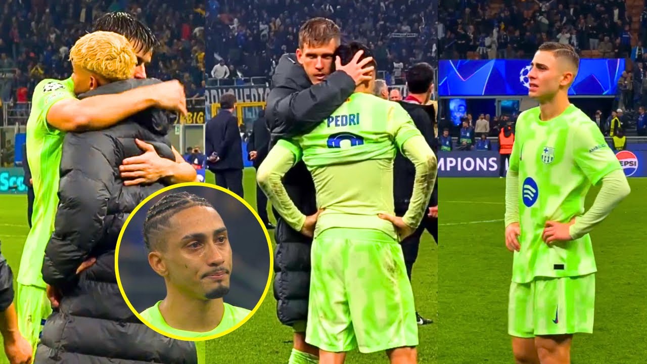 Barcelona Players In Tears After Losing Against Inter Milan - YouTube
