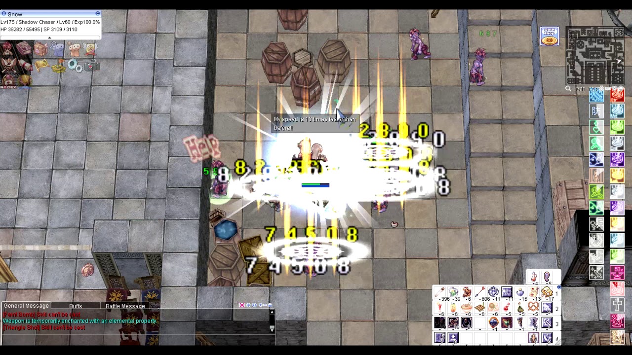 iRO Bow Shadow Chaser v2 in Old Glast Heim Instance - YouTube