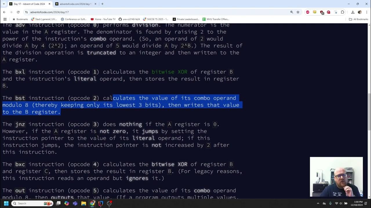 Advent of Code: Day 17 Part 1 - YouTube