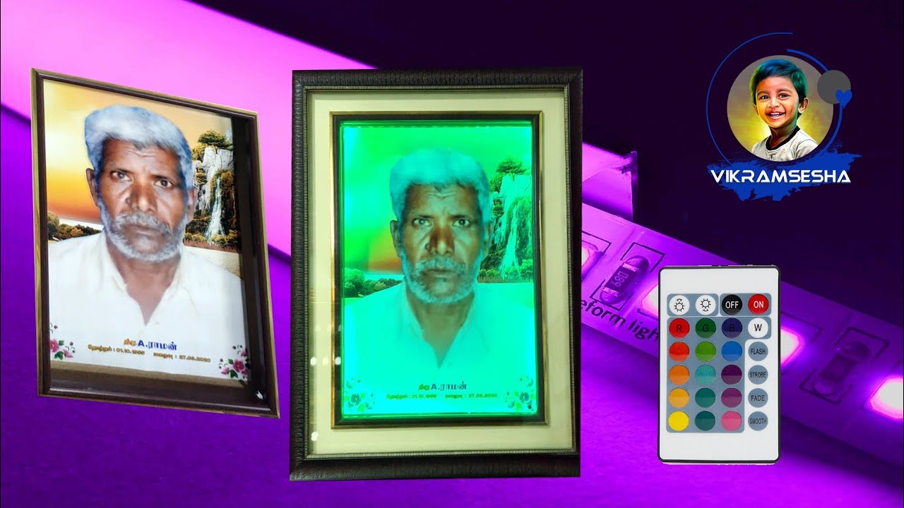 How to make Photo Frame with LED Lighting - YouTube