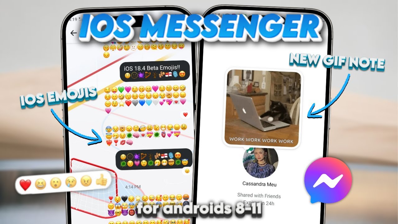 iOS 18 Messenger with iOS Emojis and Notes Update for Androids 8 to 11 ...