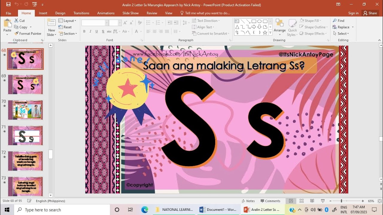 LETTER Ss MARUNGKO APPROACH POWERPOINT PRESENTATION WITH INTERACTIVE ...