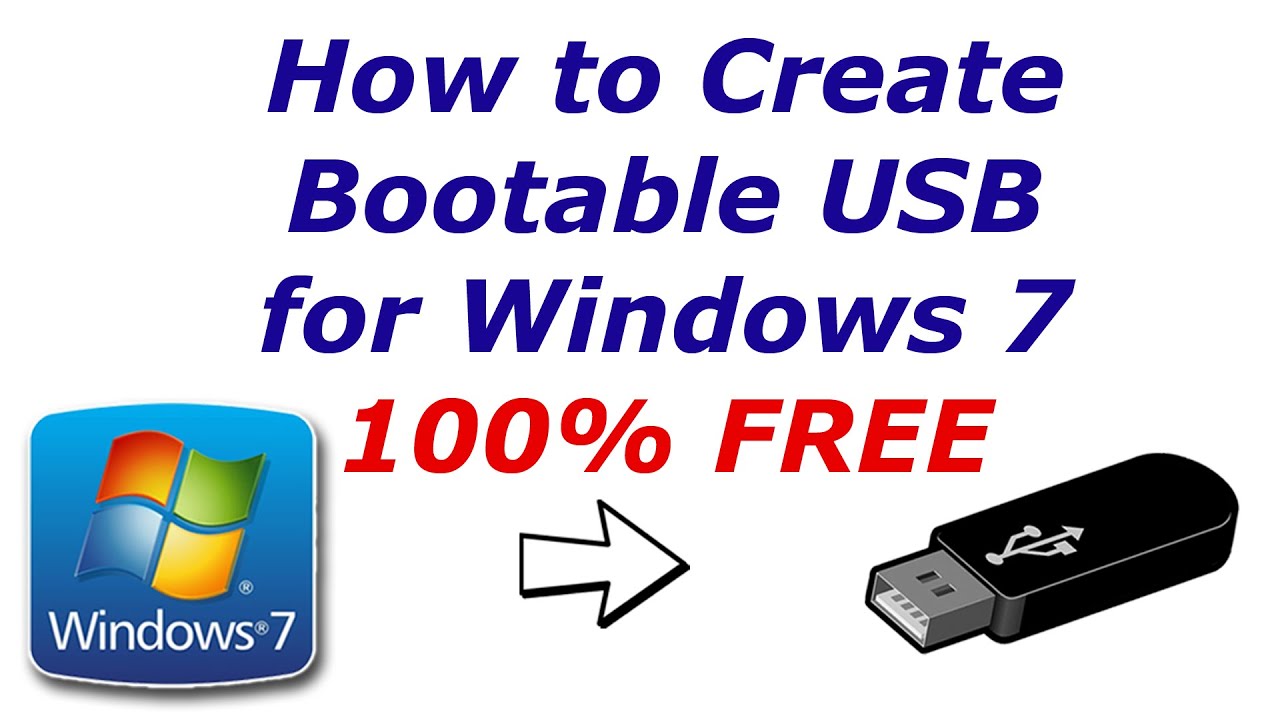 How to Create a Bootable USB for Windows 7 Using 100% Free Tool - YouTube