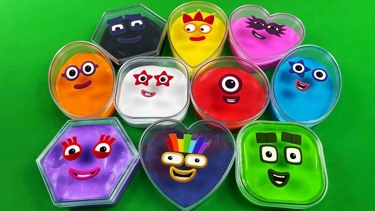 Numberblocks - Looking BIG CLAY With Shapes Coloring! Satisfying Clay ...