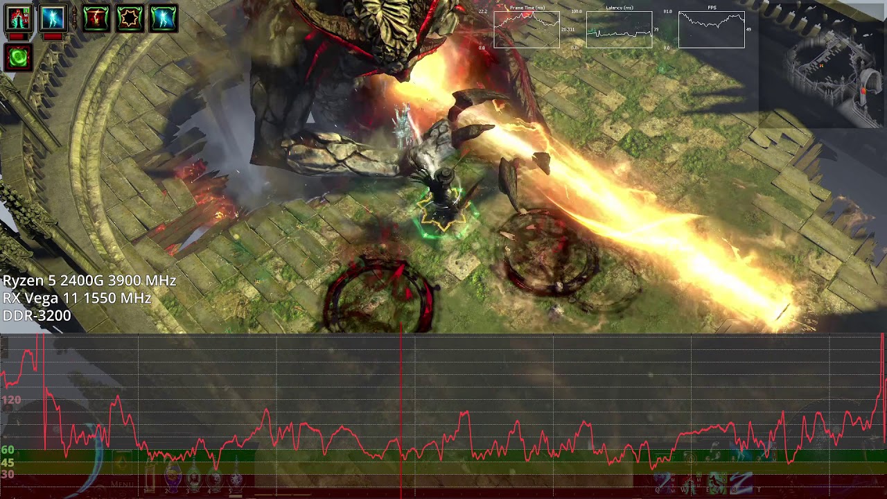 Path of Exile on Ryzen 5 2400G (RX Vega 11) - performance capture ...