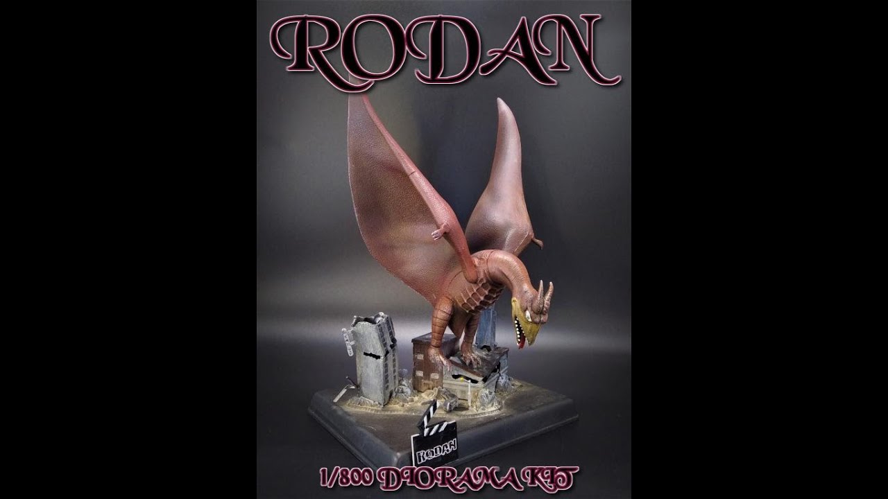 Rodan 1/800 Scale Model Kit Diorama Figure Kit Build Review Godzilla ...