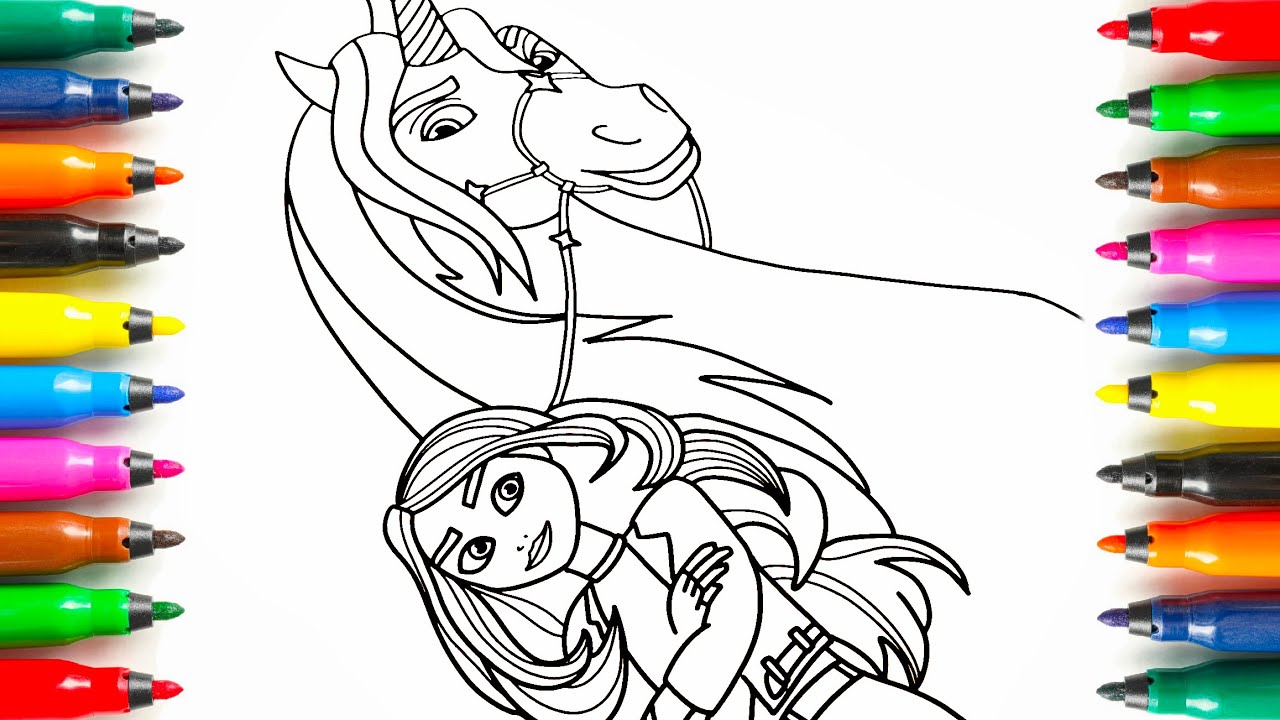 Drawing and Coloring Sophia and Wildstar from Unicorn Academy - YouTube