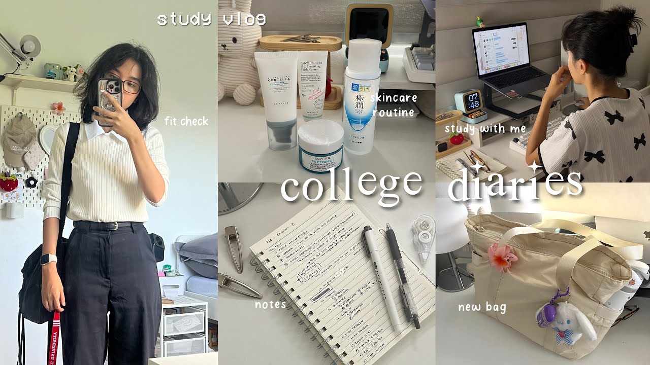 A REALISTIC UNI VLOG🎧📁 Productive, Study, Waking up at 5AM, Grace&Glow Unboxing ˚ ༘♡ ⋆｡˚ - YouTube