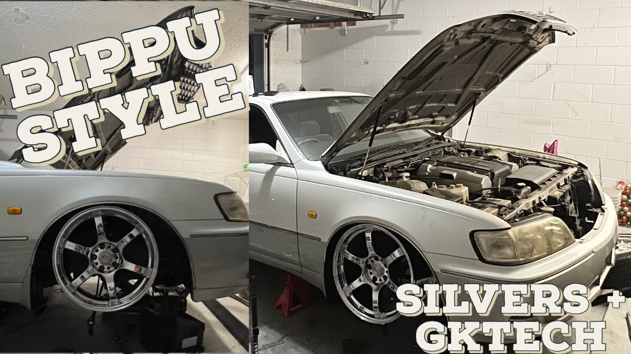 Y33 CIMA/Q45 COILOVERS, GKTECH ANGLE KIT, AND CAMBER ARMS - YouTube
