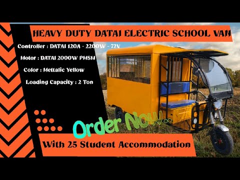 New Model School Van with DATAI 2000W PMSM Motor kit #DATAI #schoolvan ...