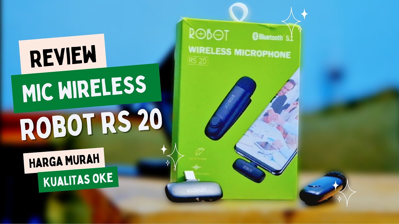 Mic Bluetooth Wireless ROBOT RS20, MIC WIRELESS MURAH KUALITAS GAK ...