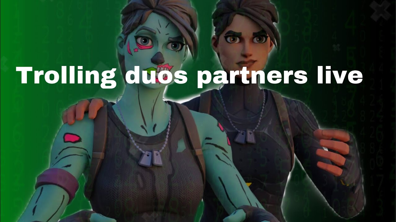 Trolling my Fortnite duo live! - YouTube
