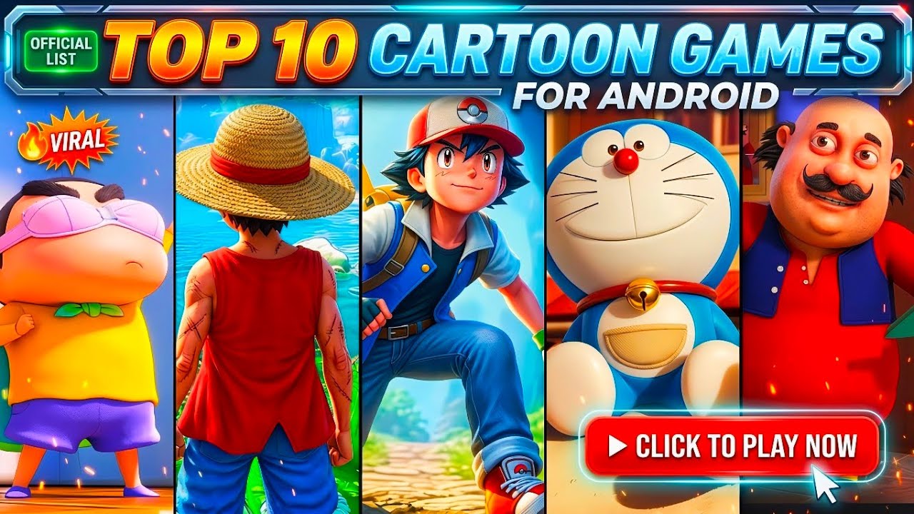 Top 10 CARTOON Based Games For Android In 2024 | High Graphics (Online ...