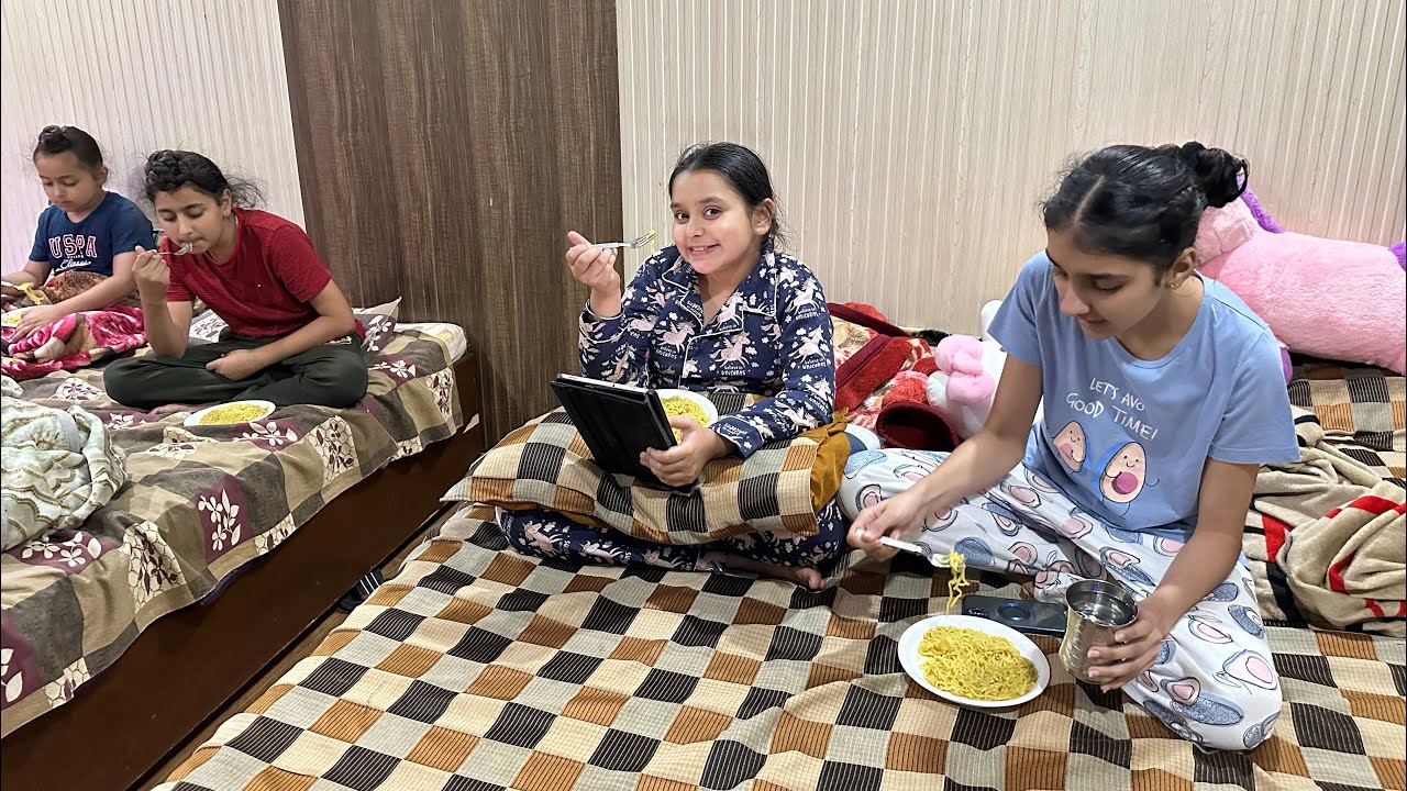 Sleepover | Late night masti with cousins | @gursiratcheema - YouTube